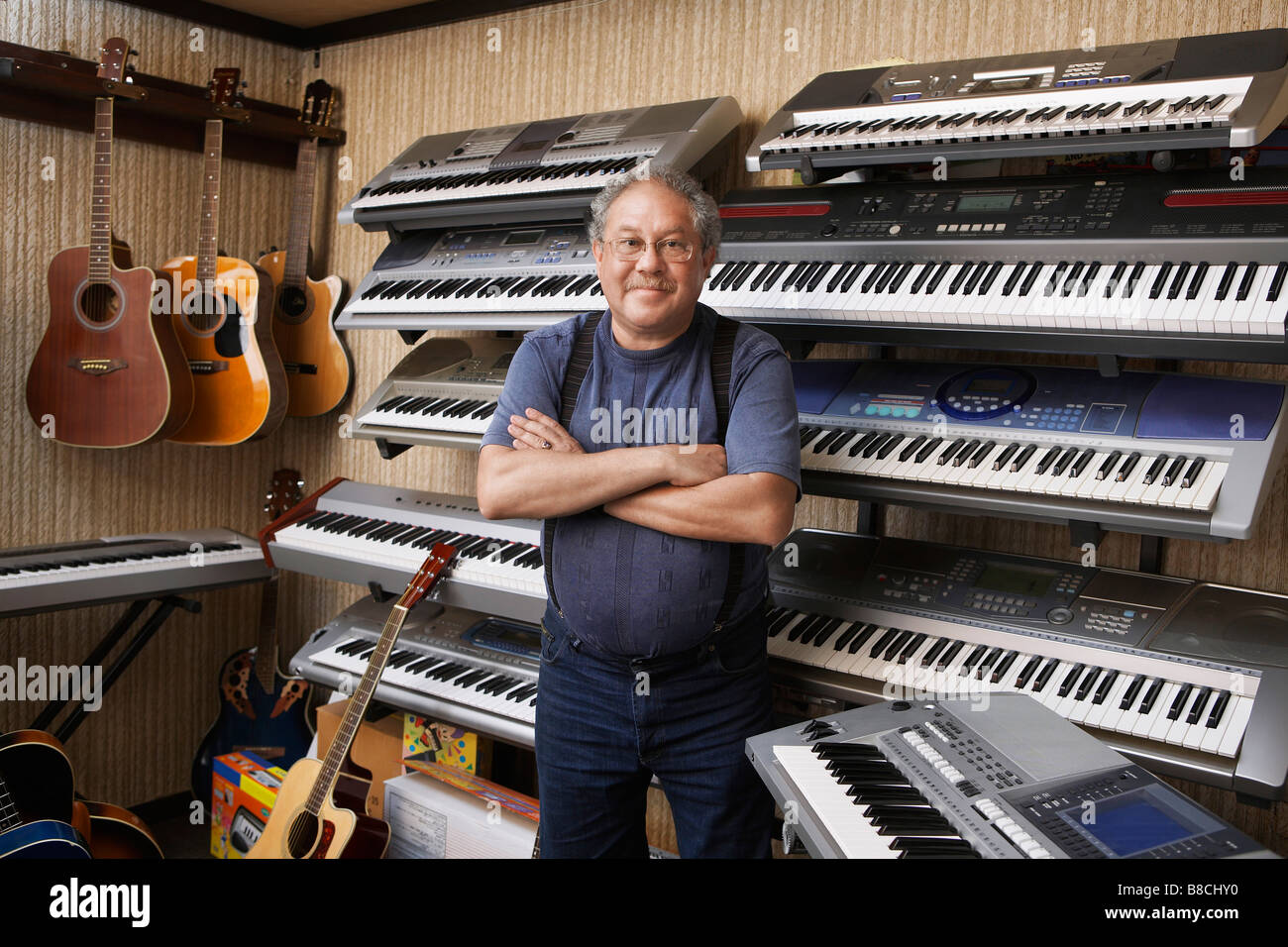 Music Store Owner Stock Photo - Alamy
