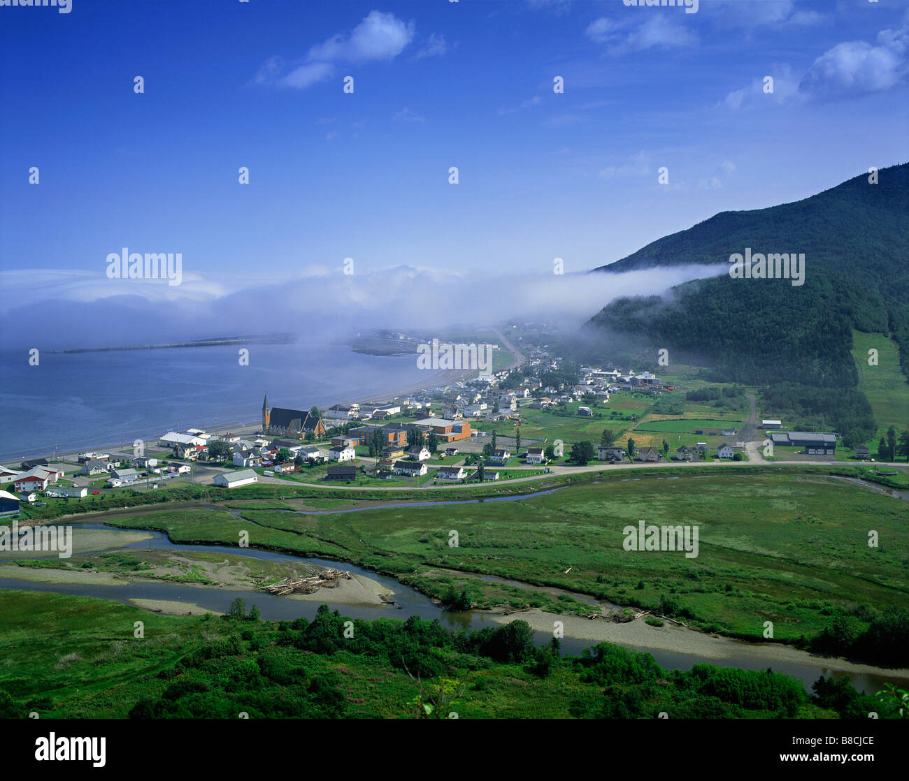 Village St Lawrence River, Gaspesie Region, Mont-Louis, Quebec Stock ...