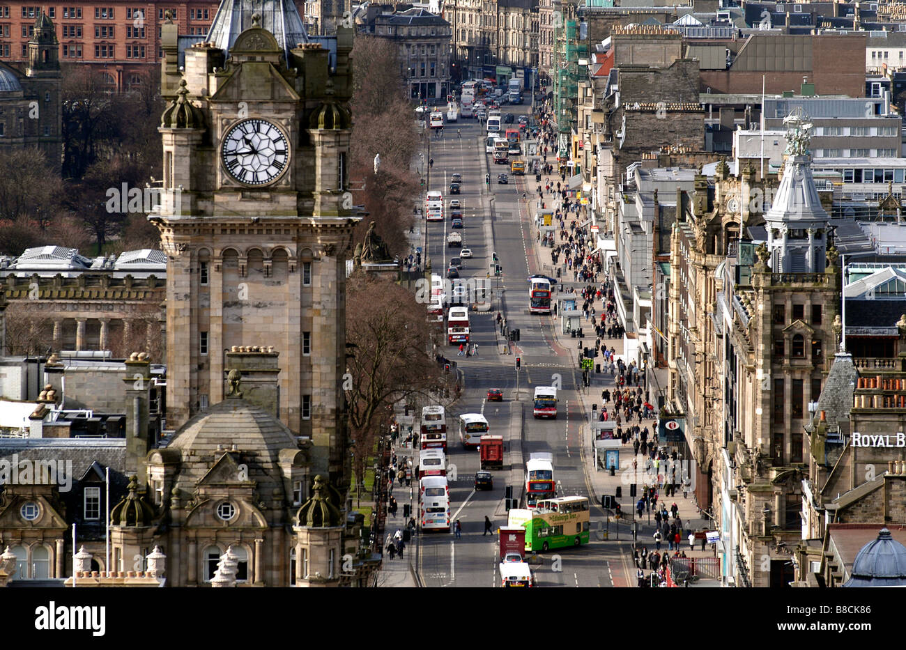 Princes street edinburgh double decker hi-res stock photography and ...