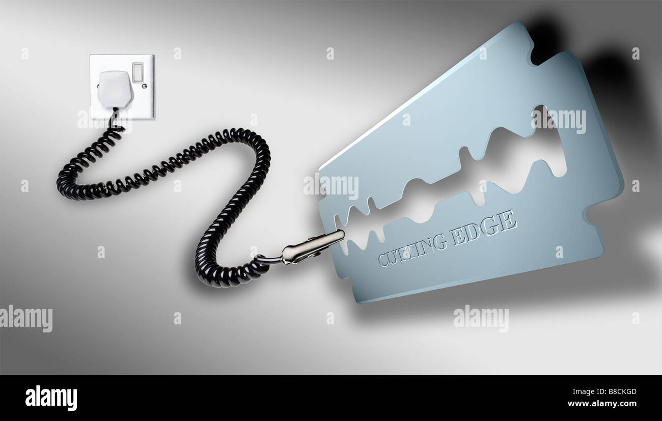 Cutting Edge razor blade Stock Photo - Alamy