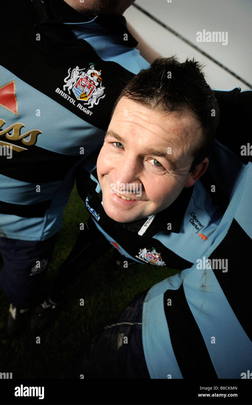 BRISTOL AND ENGLAND RUGBY UNION HOOKER MARK REGAN UK JAN 2008 Stock ...