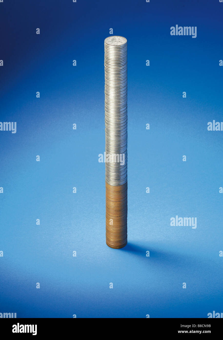 Cigarette built from coins Stock Photo - Alamy