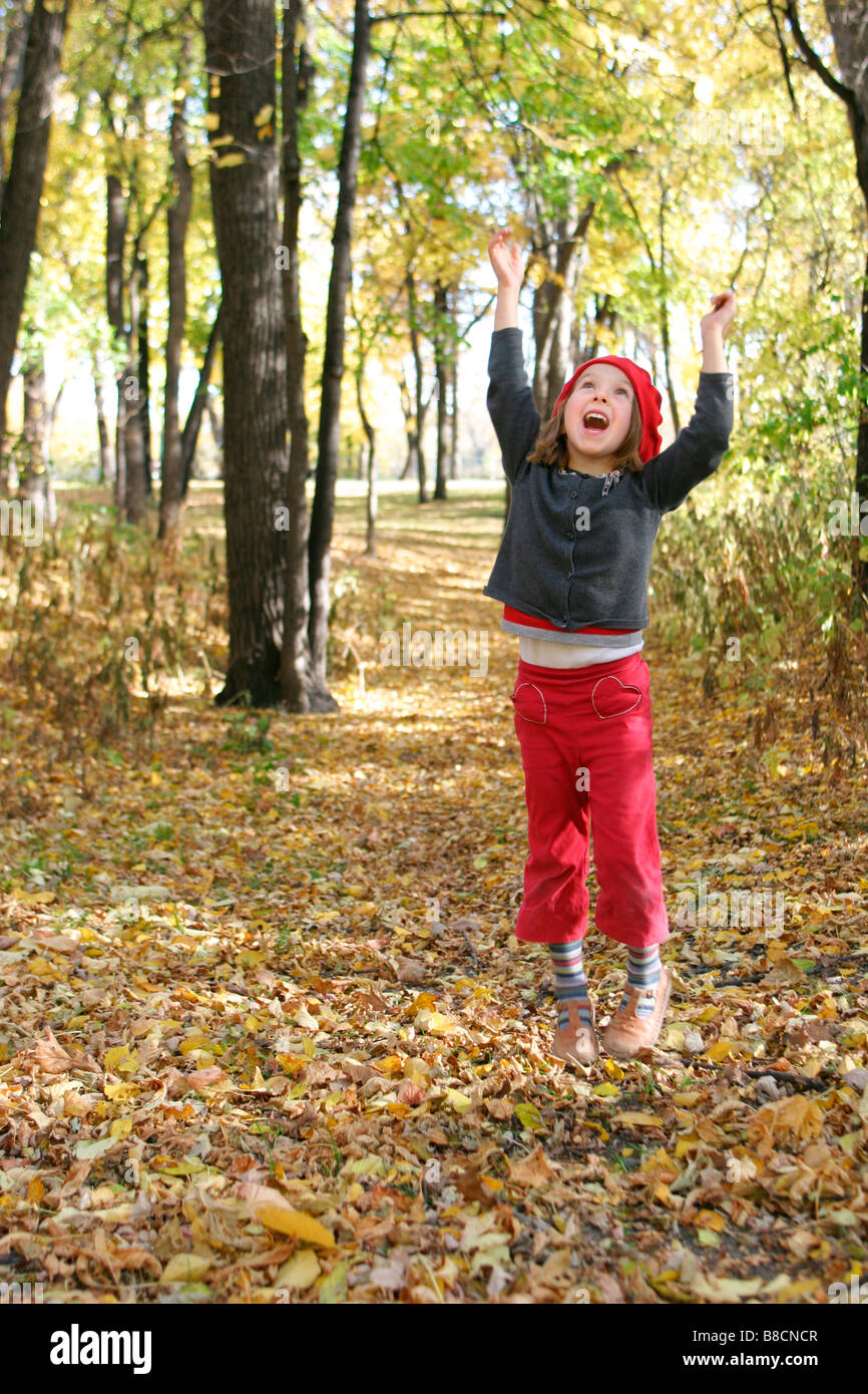 Girl Jumping Kildonan Park, Winnipeg, Manitoba Stock Photo - Alamy