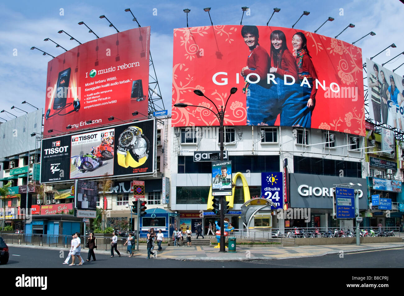 Jalan Bukit Bintang Road Plaza Bintang Walk Giordano Sign Kuala Lumpur ...
