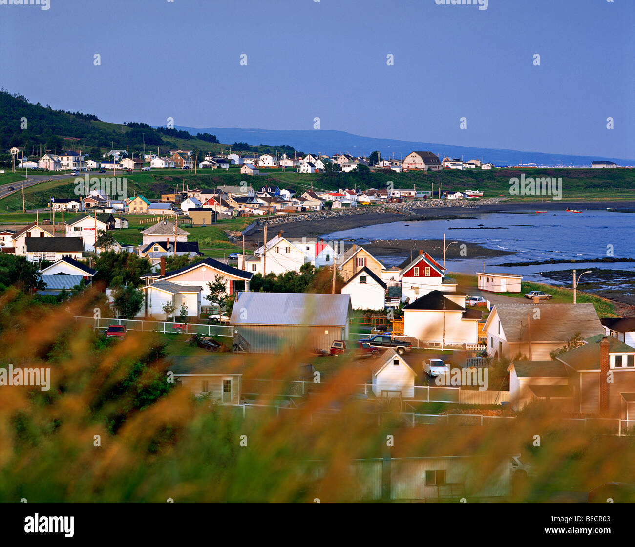 Tourelle Village Sunrise, Gaspesie region, Quebec Stock Photo - Alamy