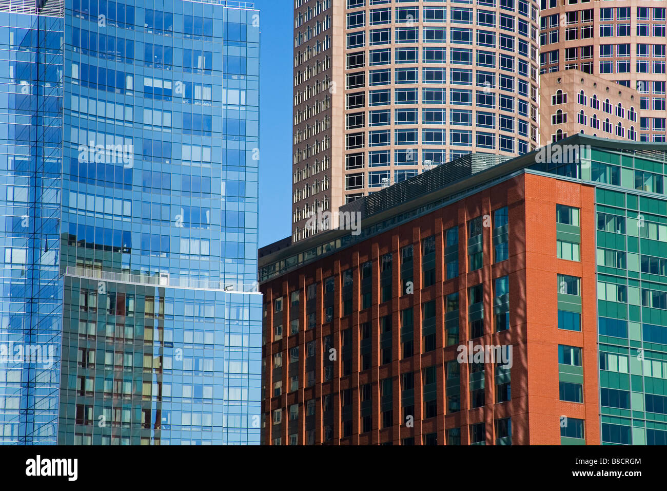 Skyscrapers, Fort Point Channel, Boston, Massachusetts, USA Stock Photo ...