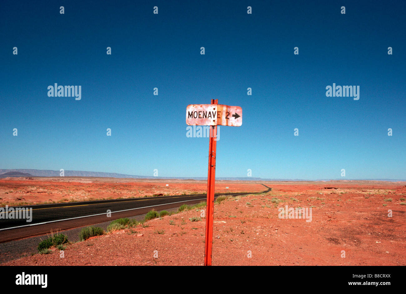 Direction Sign to Moenave, Arizona Stock Photo - Alamy