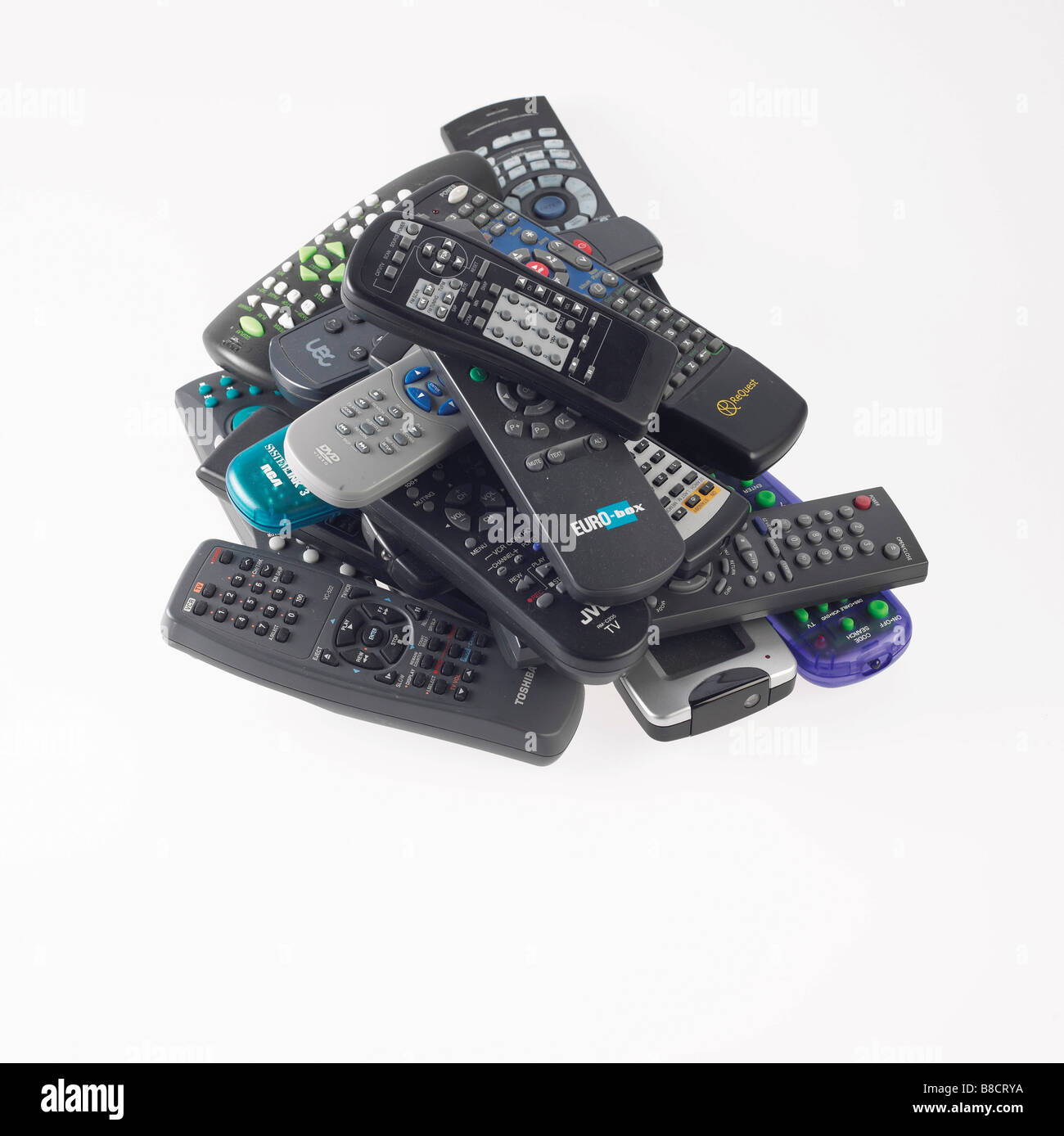 Remotes pile hi-res stock photography and images - Alamy