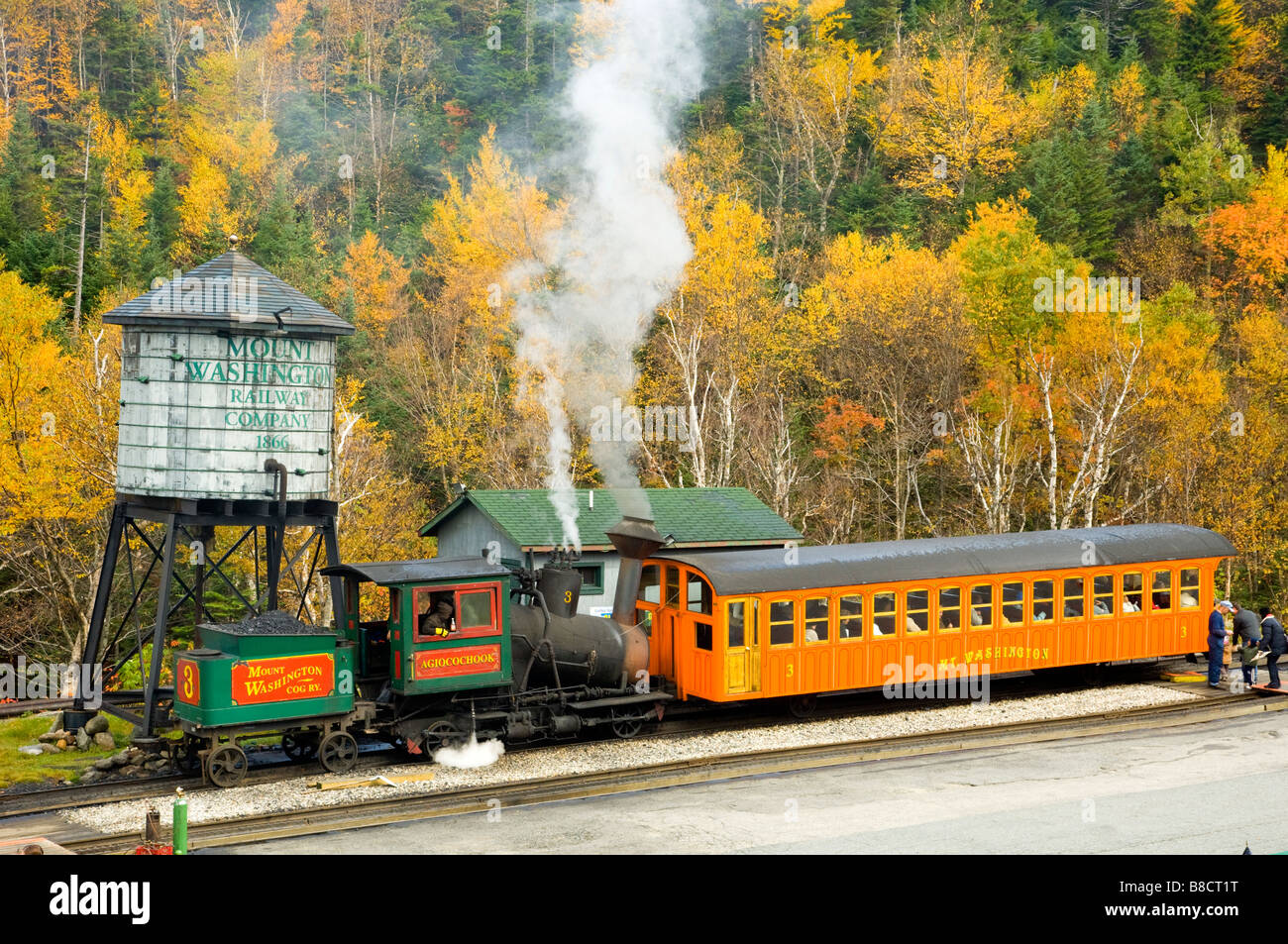 The Mount Washington Cog Railway in New Hampshire USA Stock Photo - Alamy