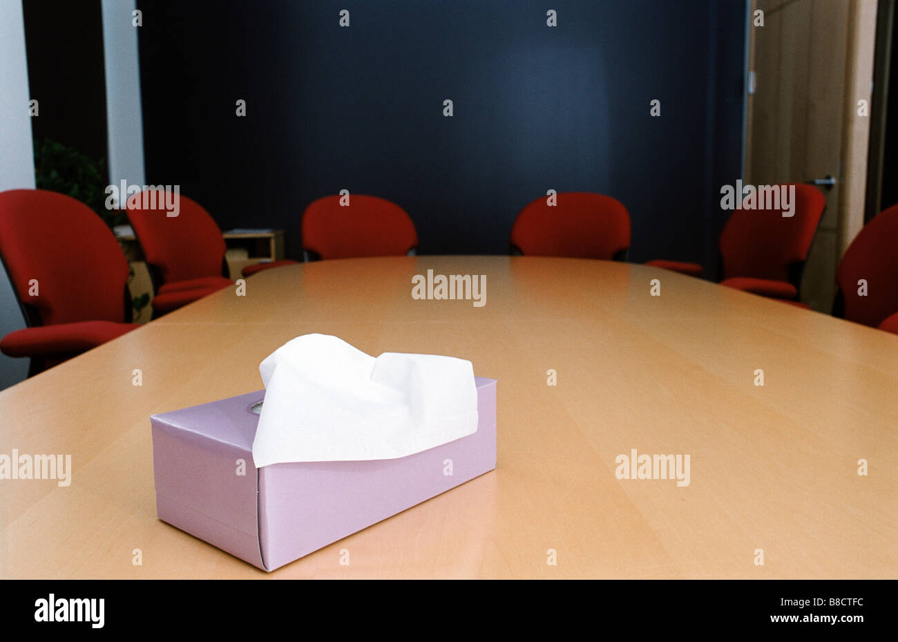 Tissue Boardroom Table Stock Photo - Alamy