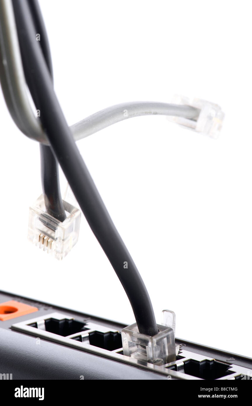 object on white ETHERNET switch close up Stock Photo - Alamy