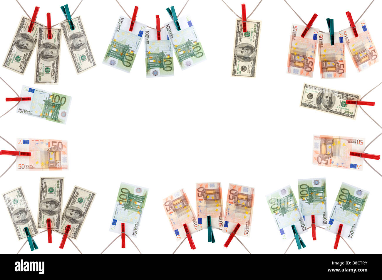 object on white currency paper money Stock Photo - Alamy