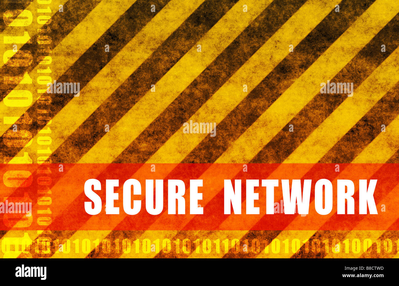 Secure Network Online Safe Zone Warning Message Stock Photo - Alamy