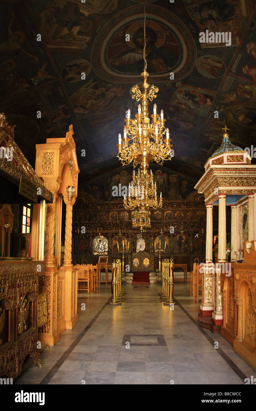 Inside a Greek church in Argosoli Kefalonia Greece Stock Photo - Alamy
