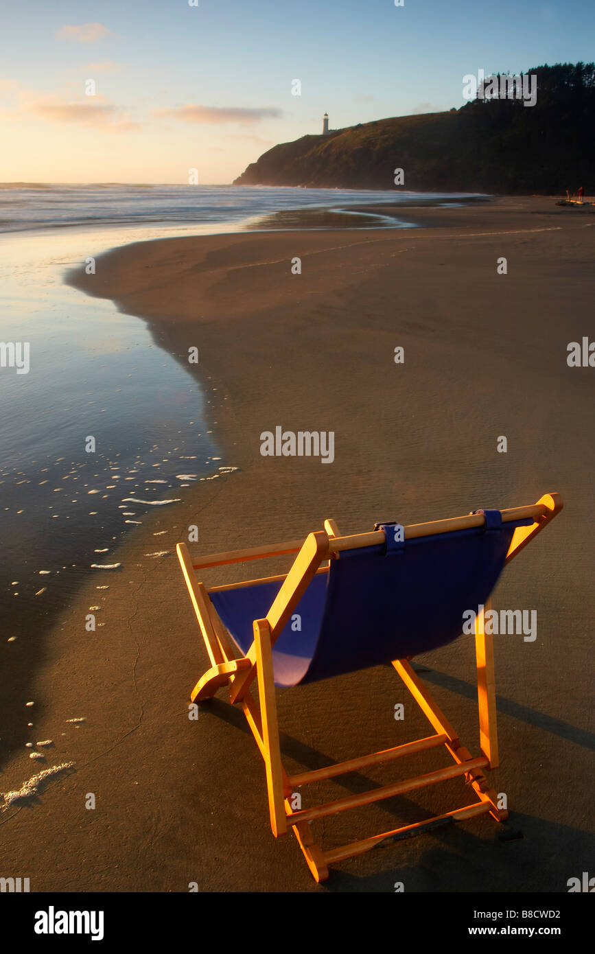 Chair beach Sunset, Southern Washington State Coast Stock Photo - Alamy