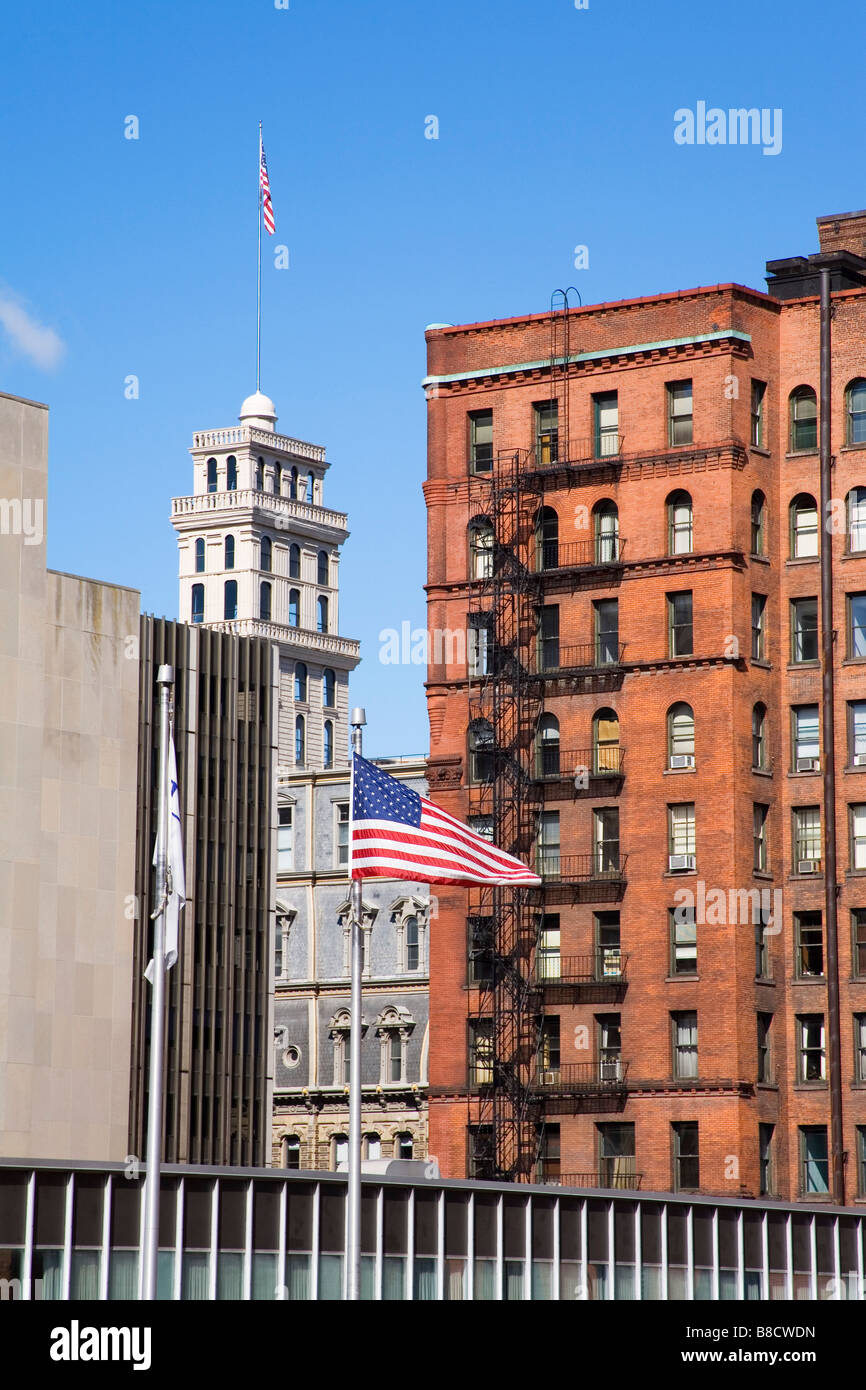 Rochester, New York State, USA; American flag Stock Photo - Alamy