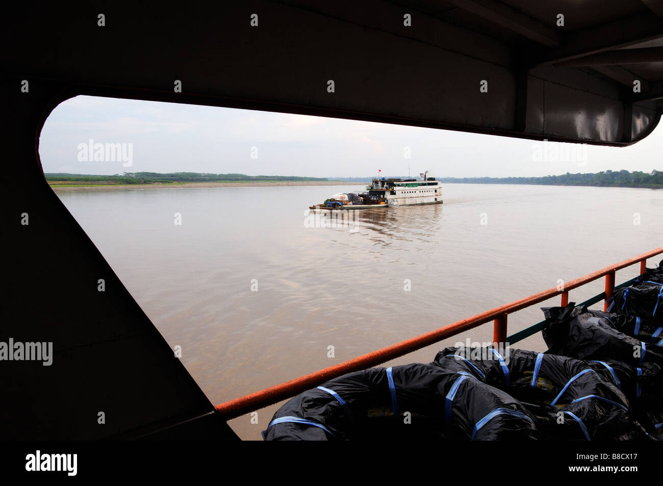 A riverboat on the Amazon River in Peru Stock Photo - Alamy