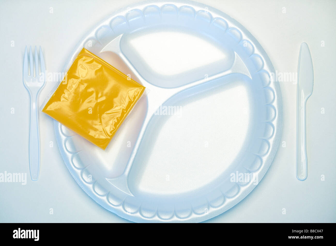 Plastic utensil place setting hi-res stock photography and images - Alamy