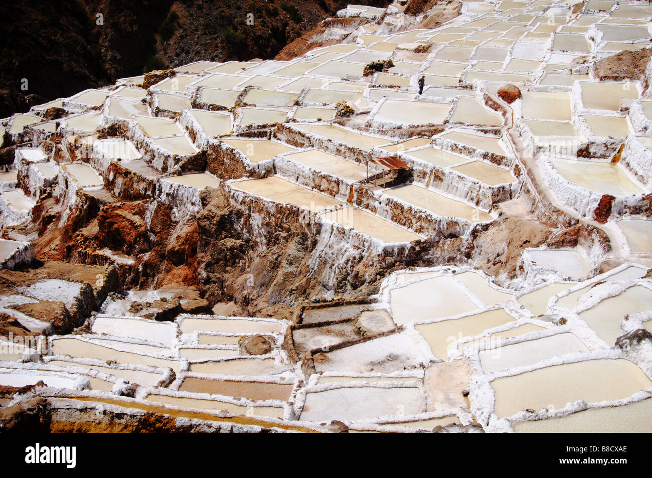 Salt pools at the Salineras de Mara, Peru Stock Photo - Alamy
