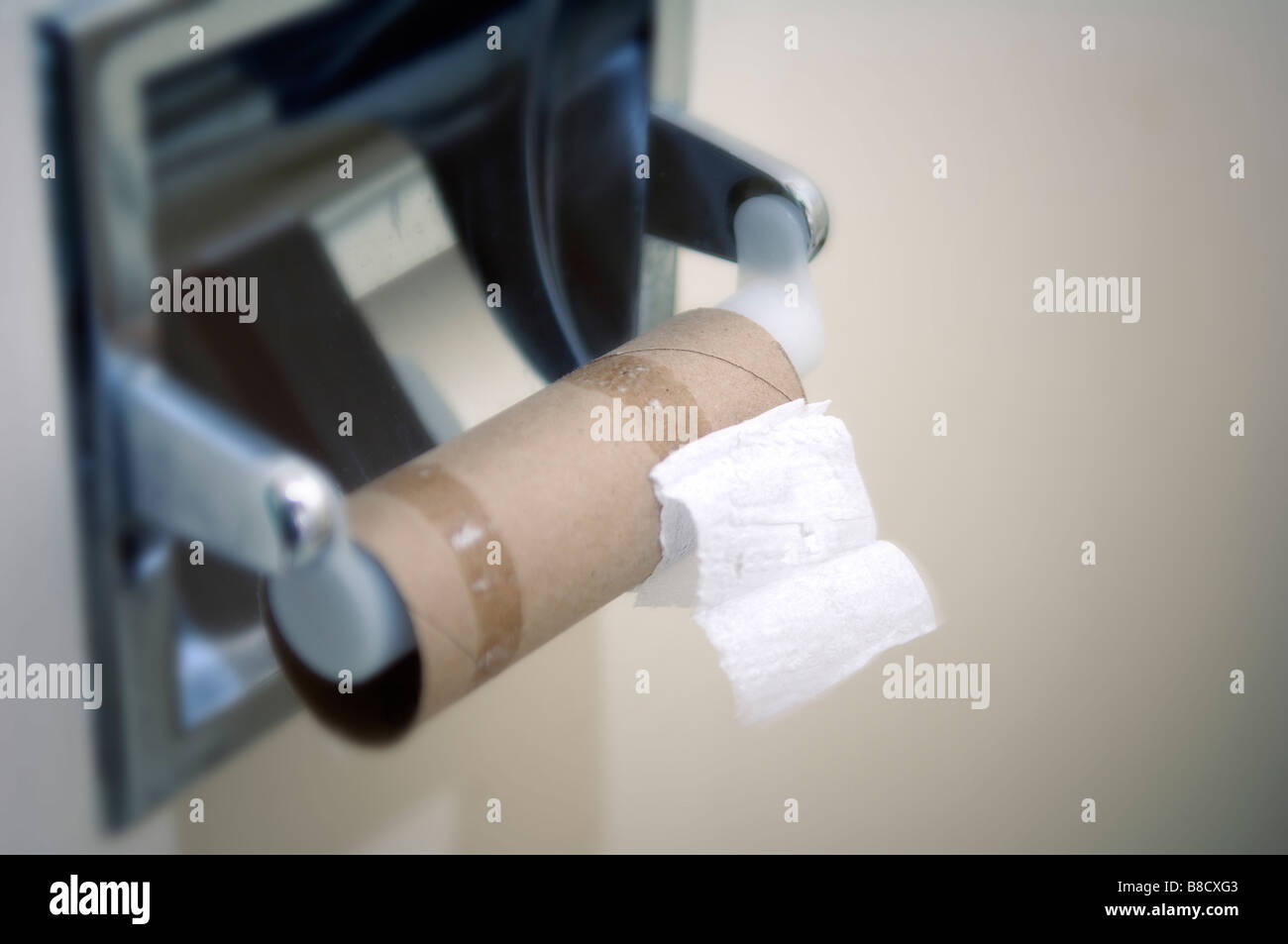 Empty Toilet Paper Roll Stock Photo - Alamy