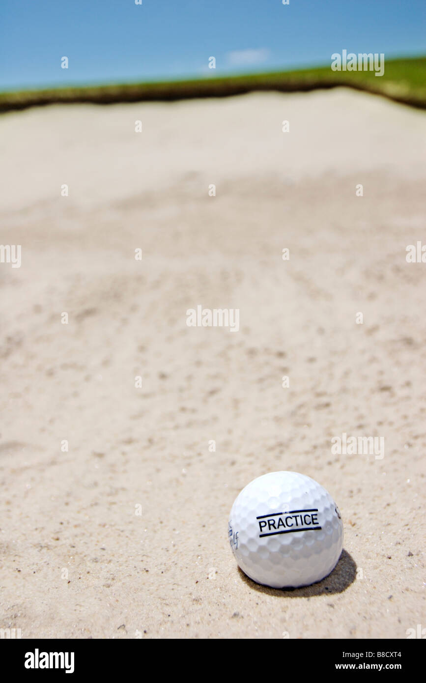Golf Ball Sand Trap Stock Photo - Alamy