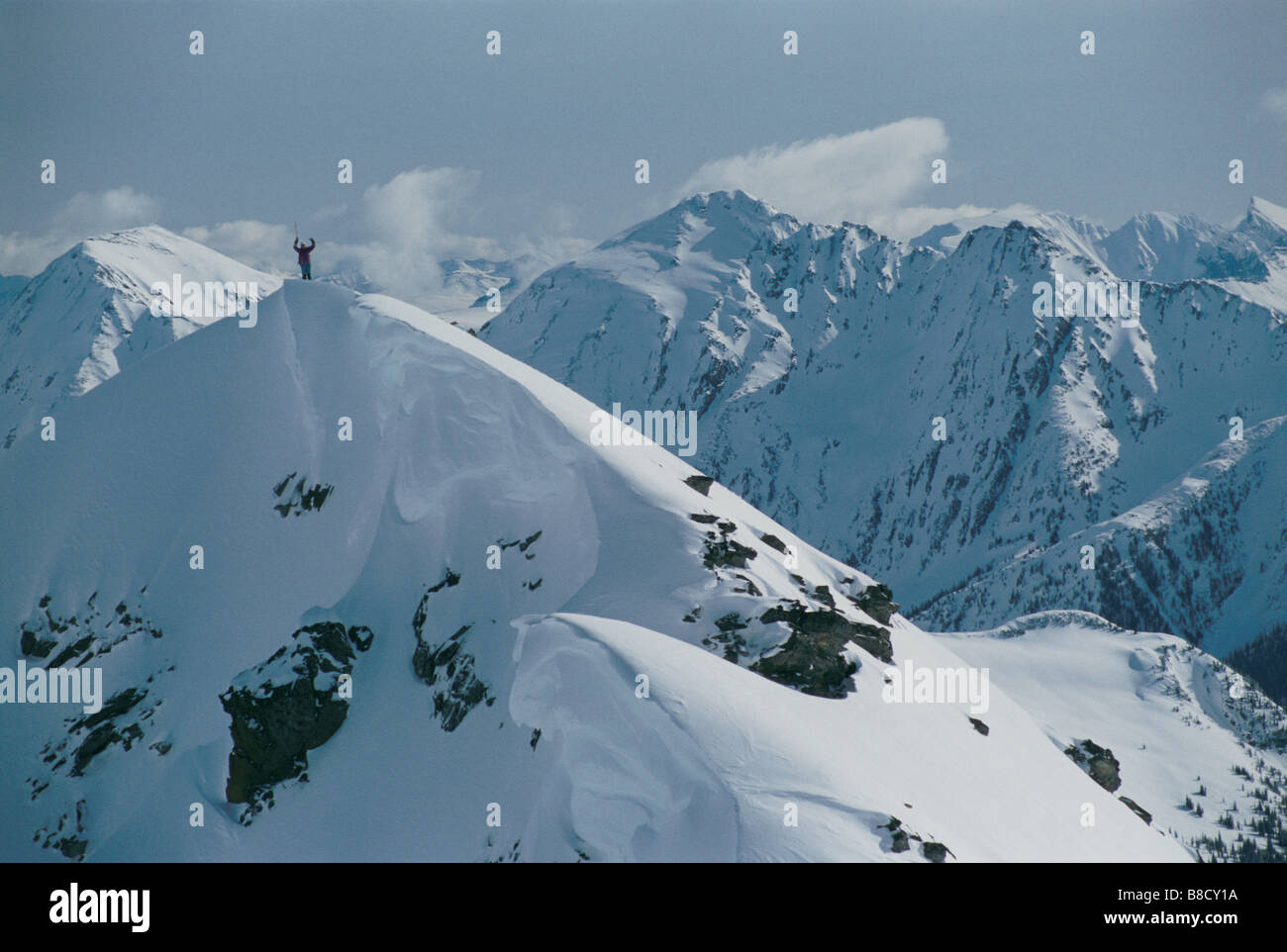 FV2168, Patrick Morrow; Lone figure peak mountain, little Matterhorn ...