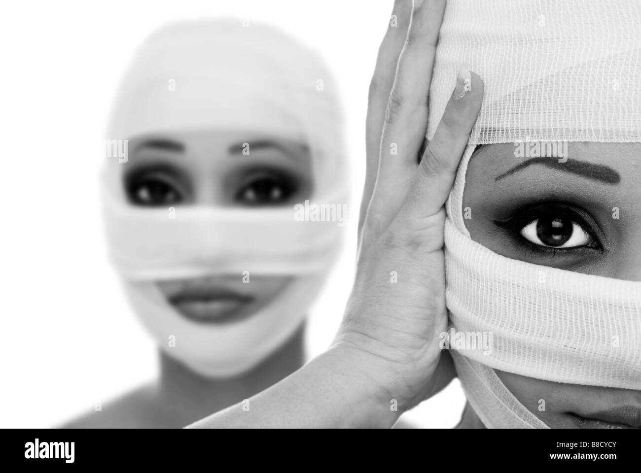 Bandaged heads Black and White Stock Photos & Images - Alamy