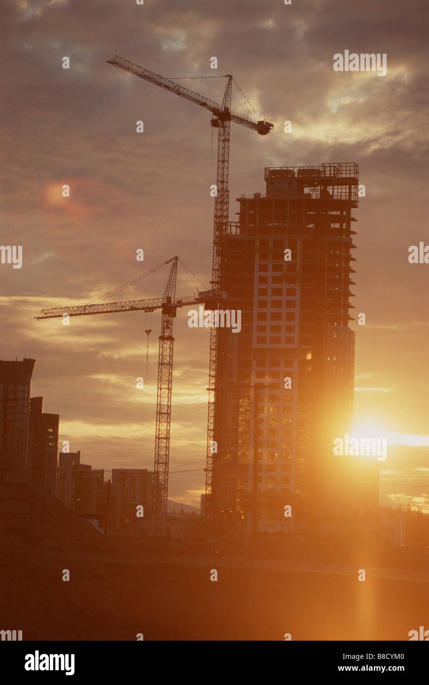 FV2273, Zoomphotographics; fice towers being constructed Stock Photo ...