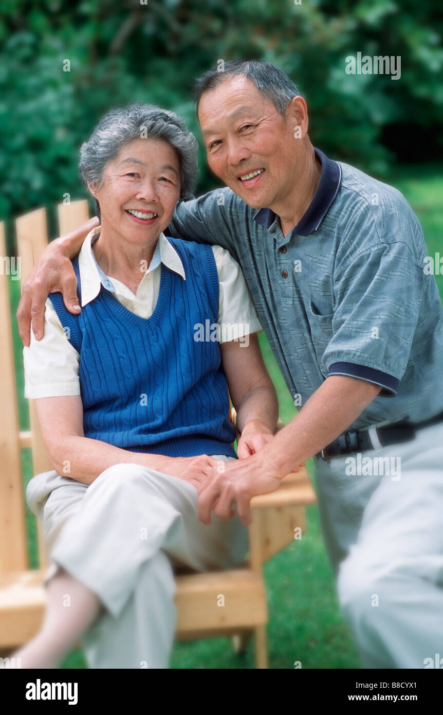 FV2328, Trevor Bonderud; Portrait an older couple relaxing outside ...