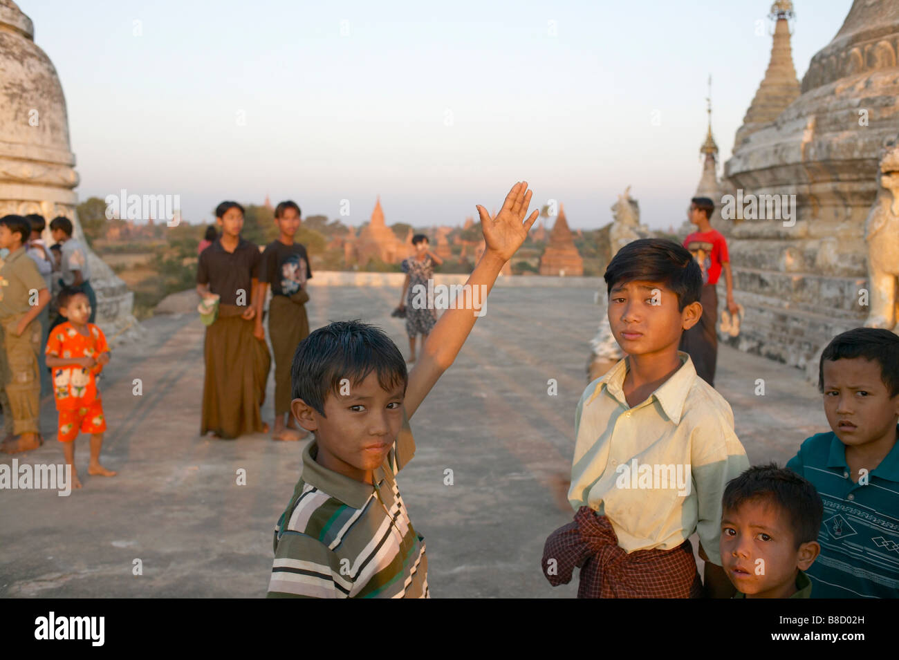 Kids Outside Temples, Bagan, Myanmar (Burma Stock Photo - Alamy