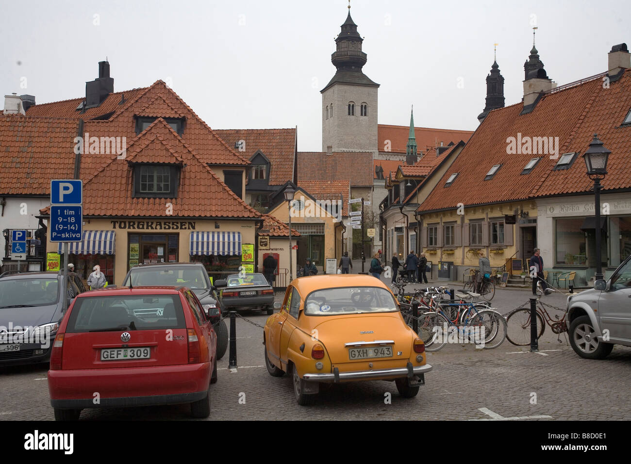 Visby, the main town in Gotland island, Sweden, Baltic Sea Stock Photo ...