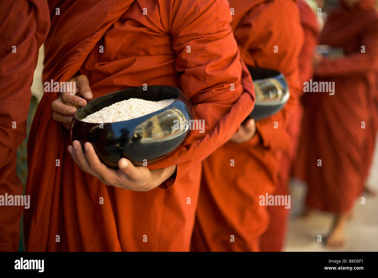 Monks Rice Bowls, Inle Lake, Myanmar (Burma Stock Photo - Alamy