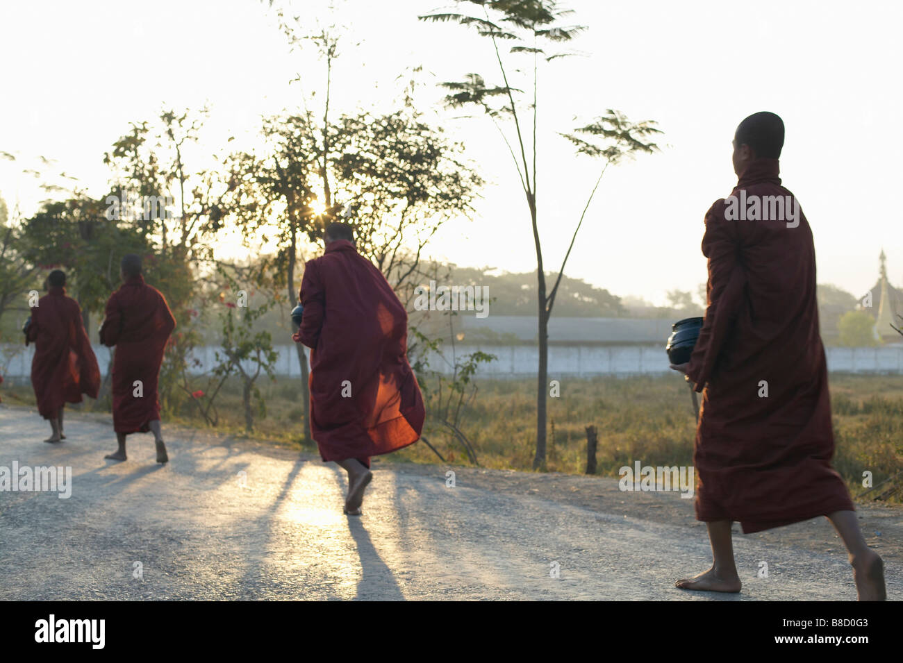 Monks Rice Bowls, Inle Lake, Myanmar (Burma Stock Photo - Alamy