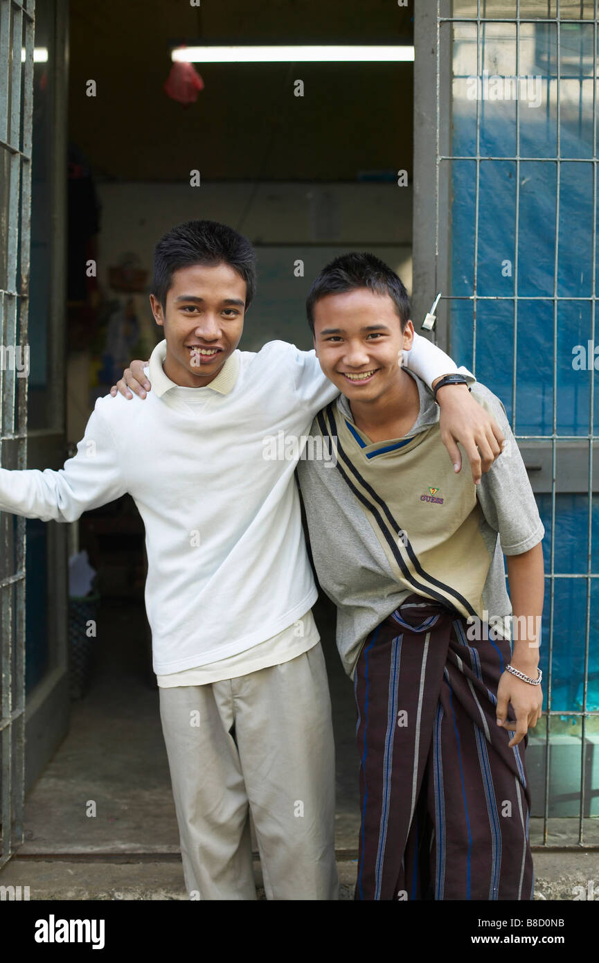 Two Friends, Yangon, Myanmar (Burma Stock Photo - Alamy