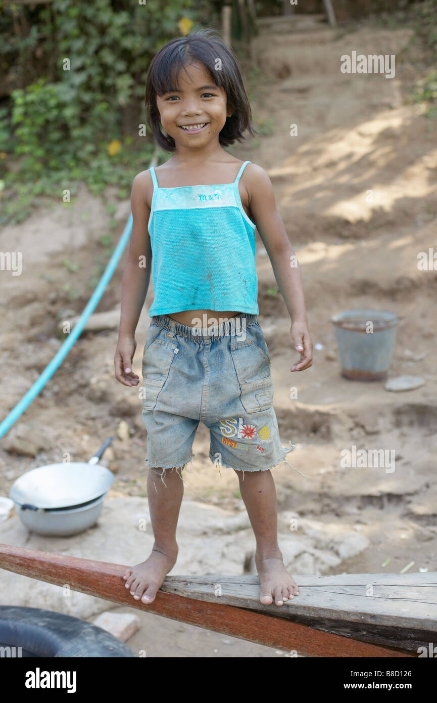 Little Girl, Laos Stock Photo - Alamy