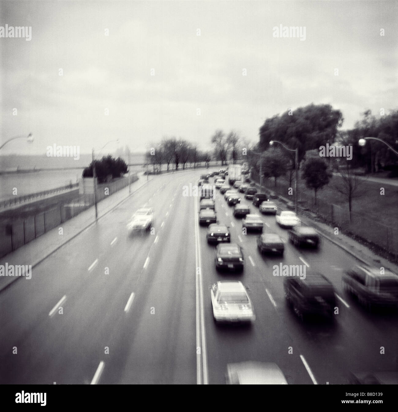 FV2583, Bert Klassen; Traffic jam goinge way, no traffic incoming lane ...