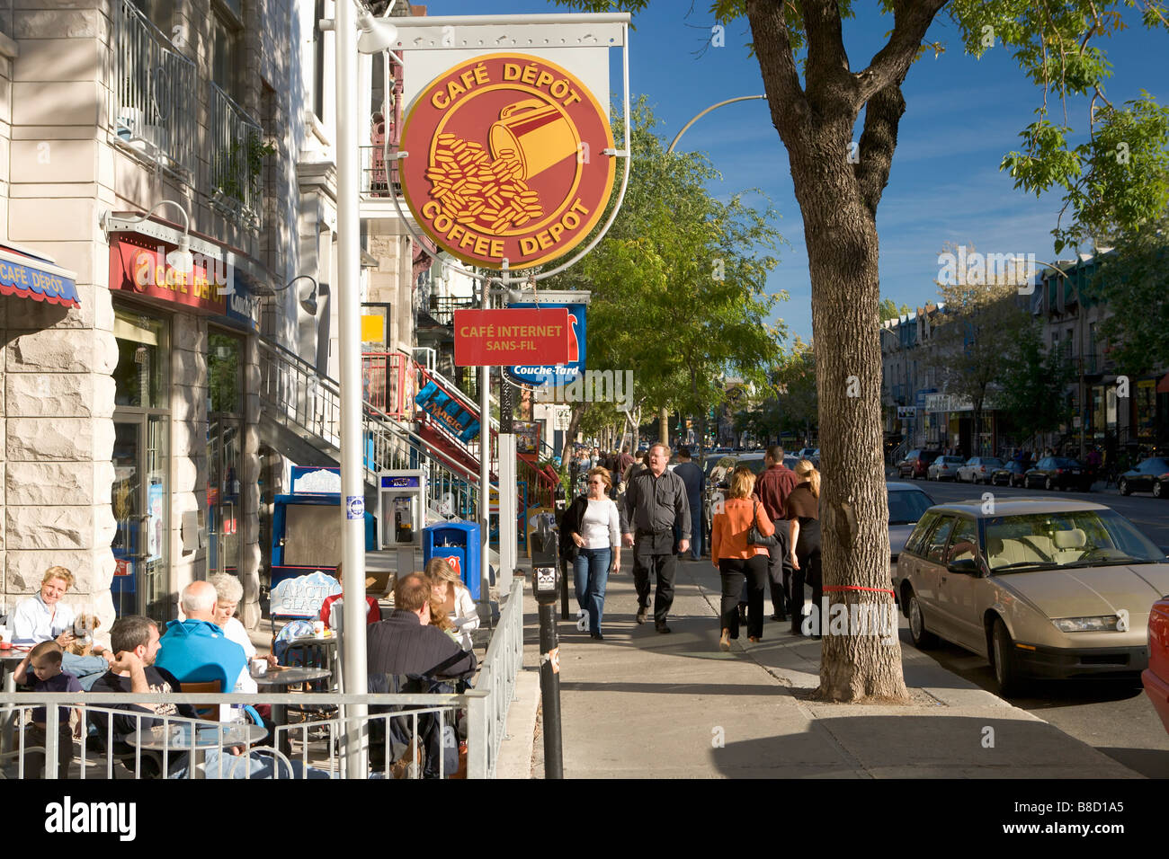 St Denis Street, Montreal, Quebec Stock Photo - Alamy