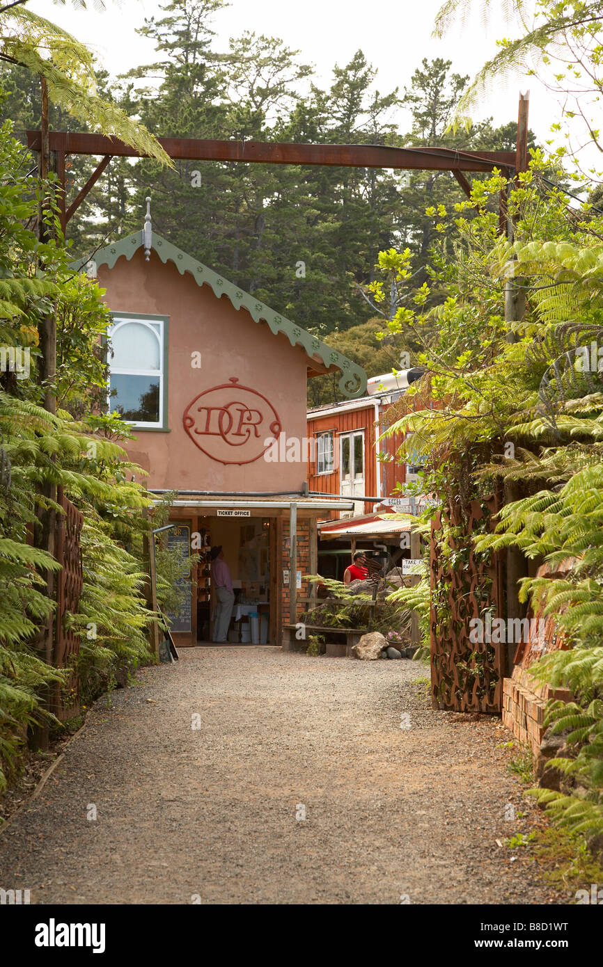 train station at driving creek railway coromandel town new zealand ...
