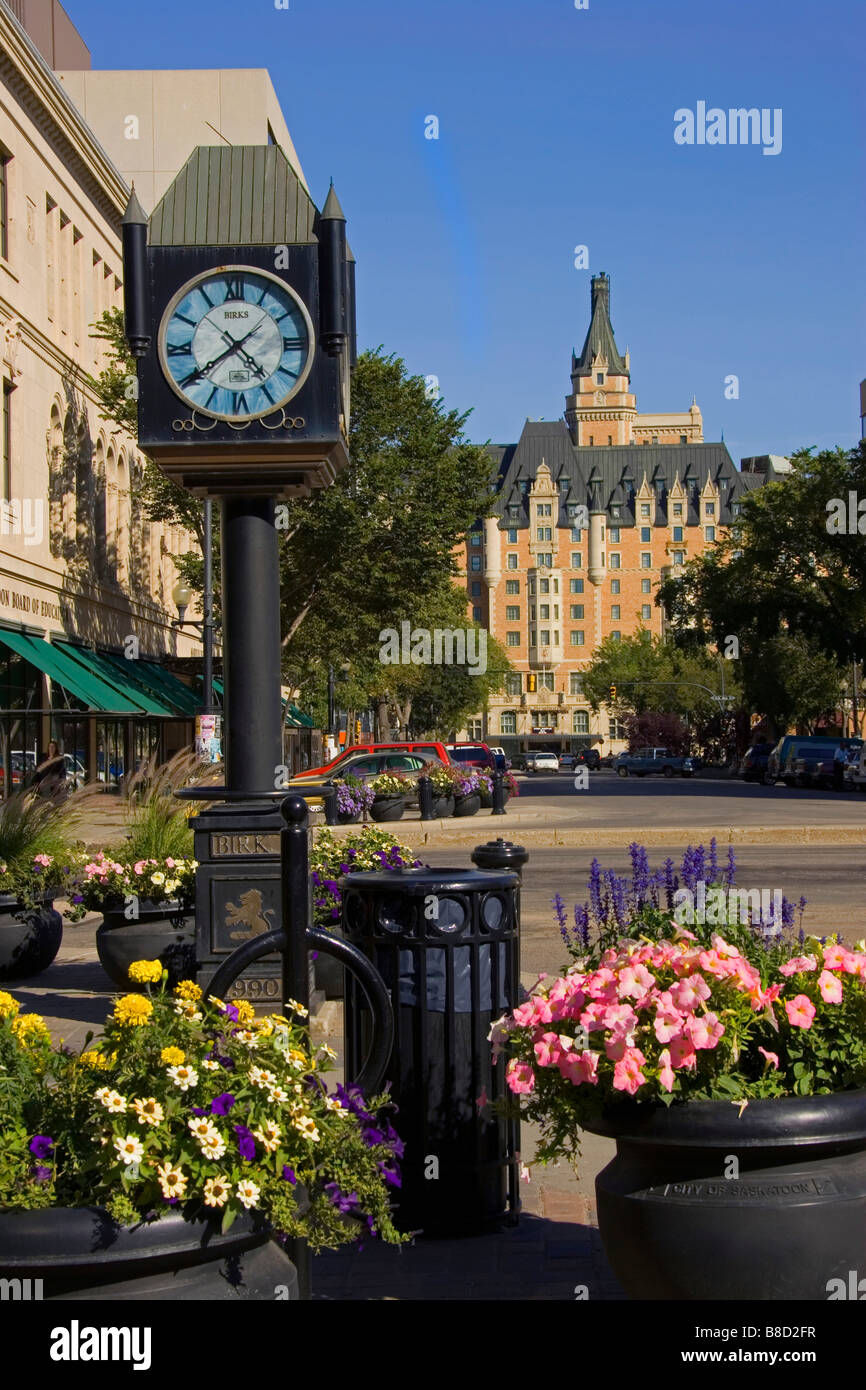 Birks Clock Delta Bessborough Hotel, Saskatoon, Saskatchewan Stock ...