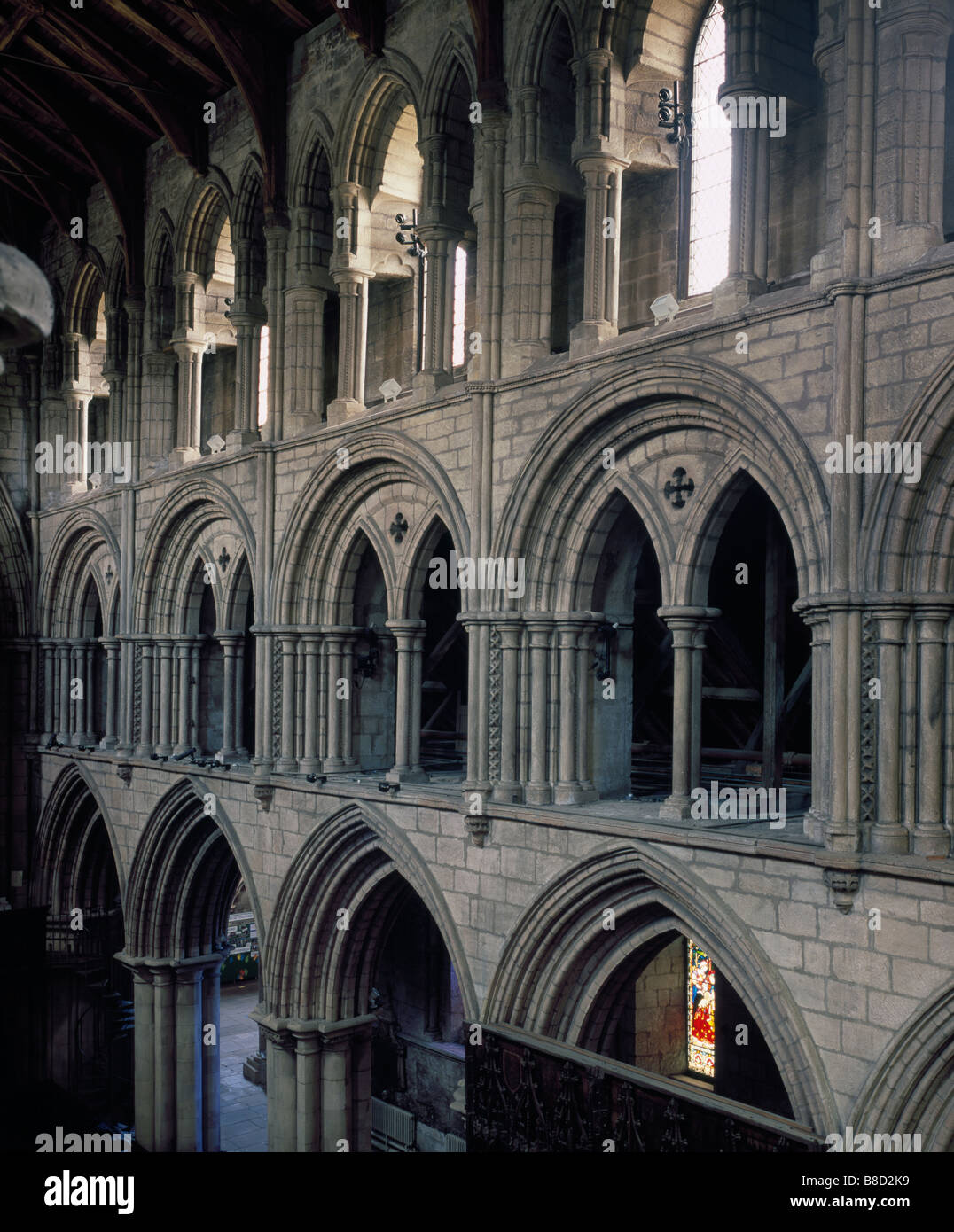 Hexham Abbey Choir Arcading Stock Photo - Alamy