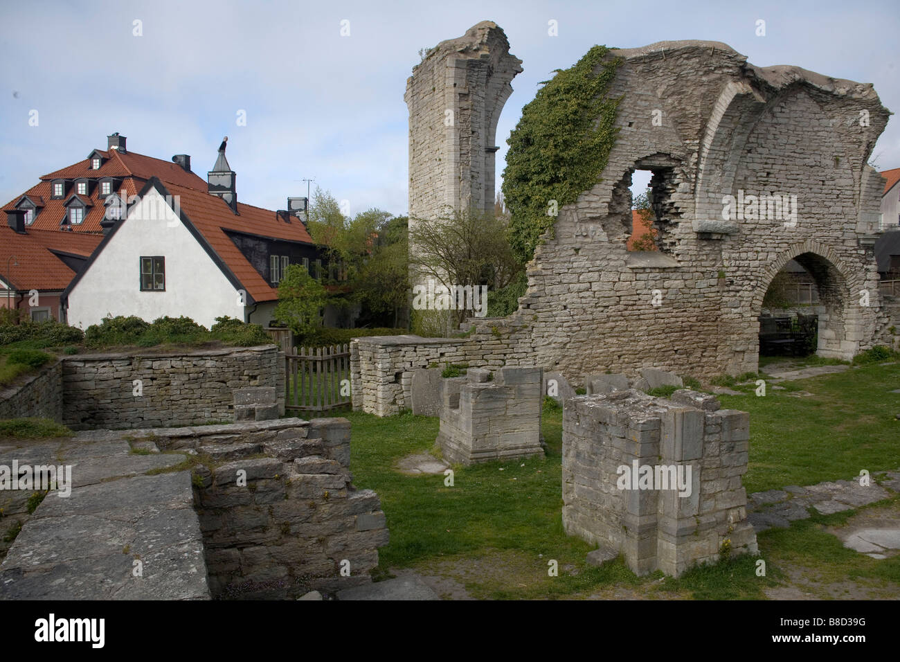 Visby, the main town in Gotland island, Sweden, Baltic Sea Stock Photo ...