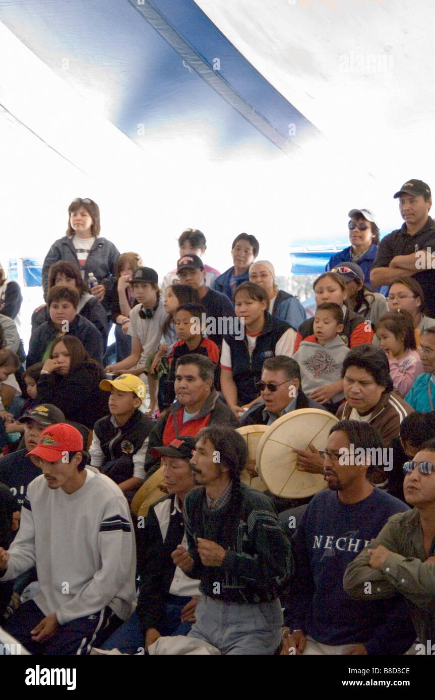 Dene Hand Game Contest, Yellowknife, NT Stock Photo - Alamy
