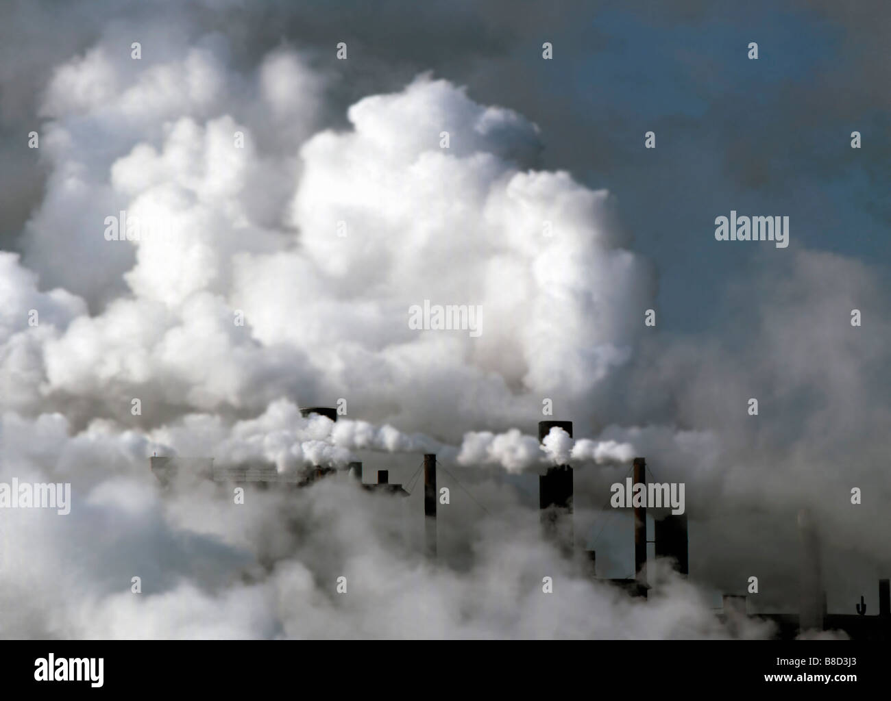 Industrial Plant Smokestacks Stock Photo - Alamy