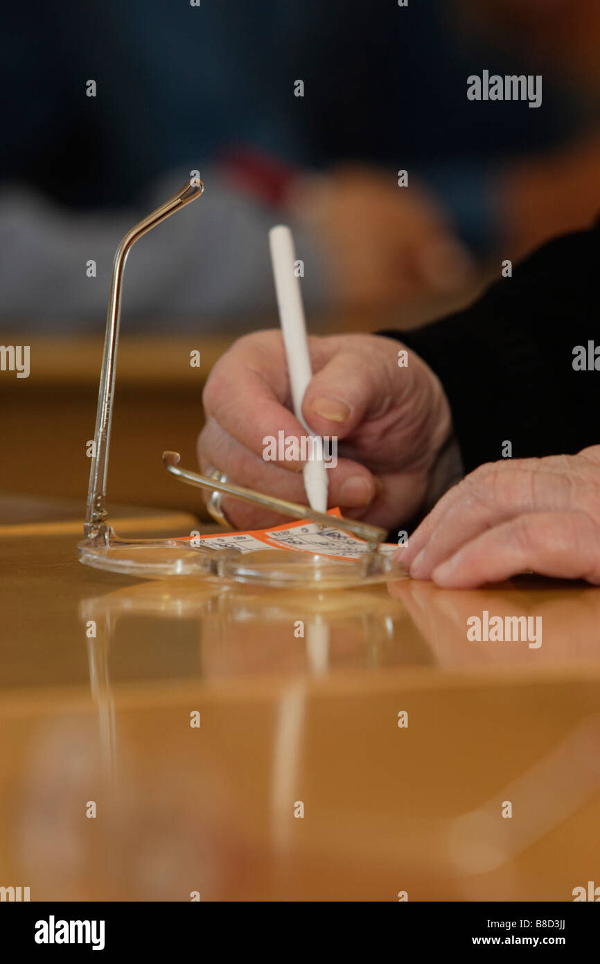 A man playing Bingo Stock Photo - Alamy