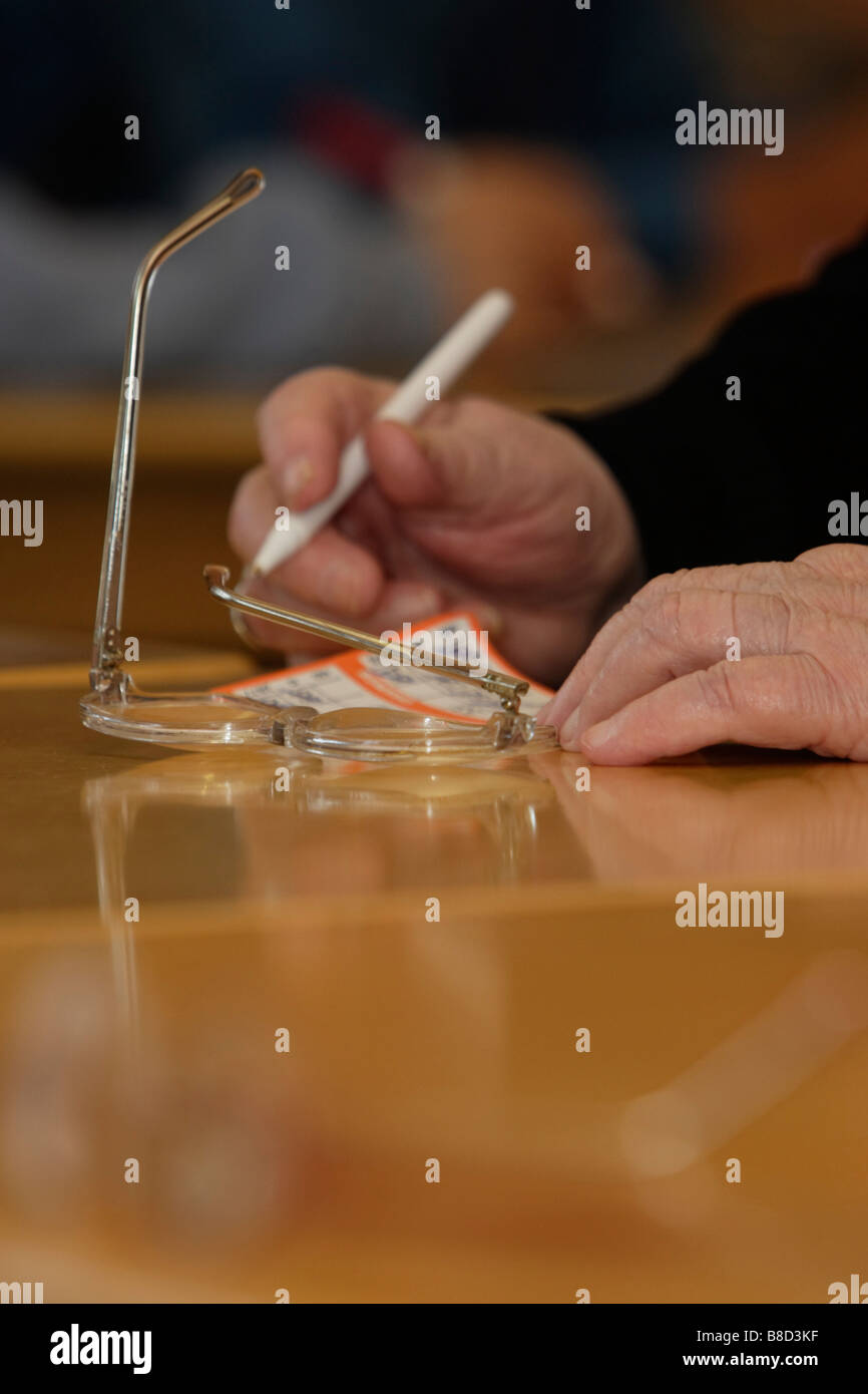 A man playing Bingo Stock Photo - Alamy