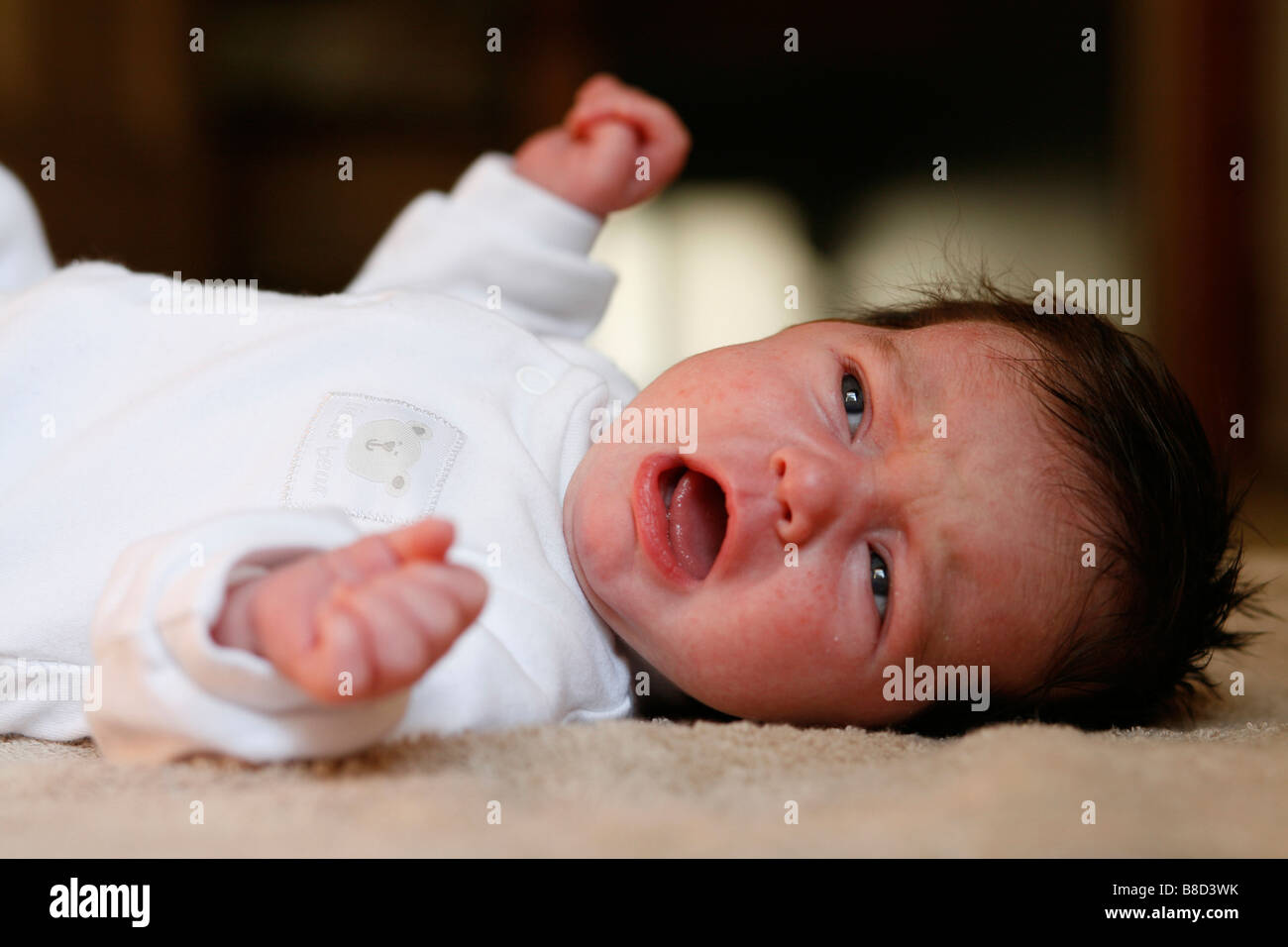 A baby crying Stock Photo - Alamy