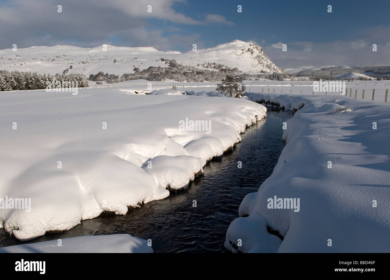 Snow Scene at Farr Inverness Stock Photo - Alamy