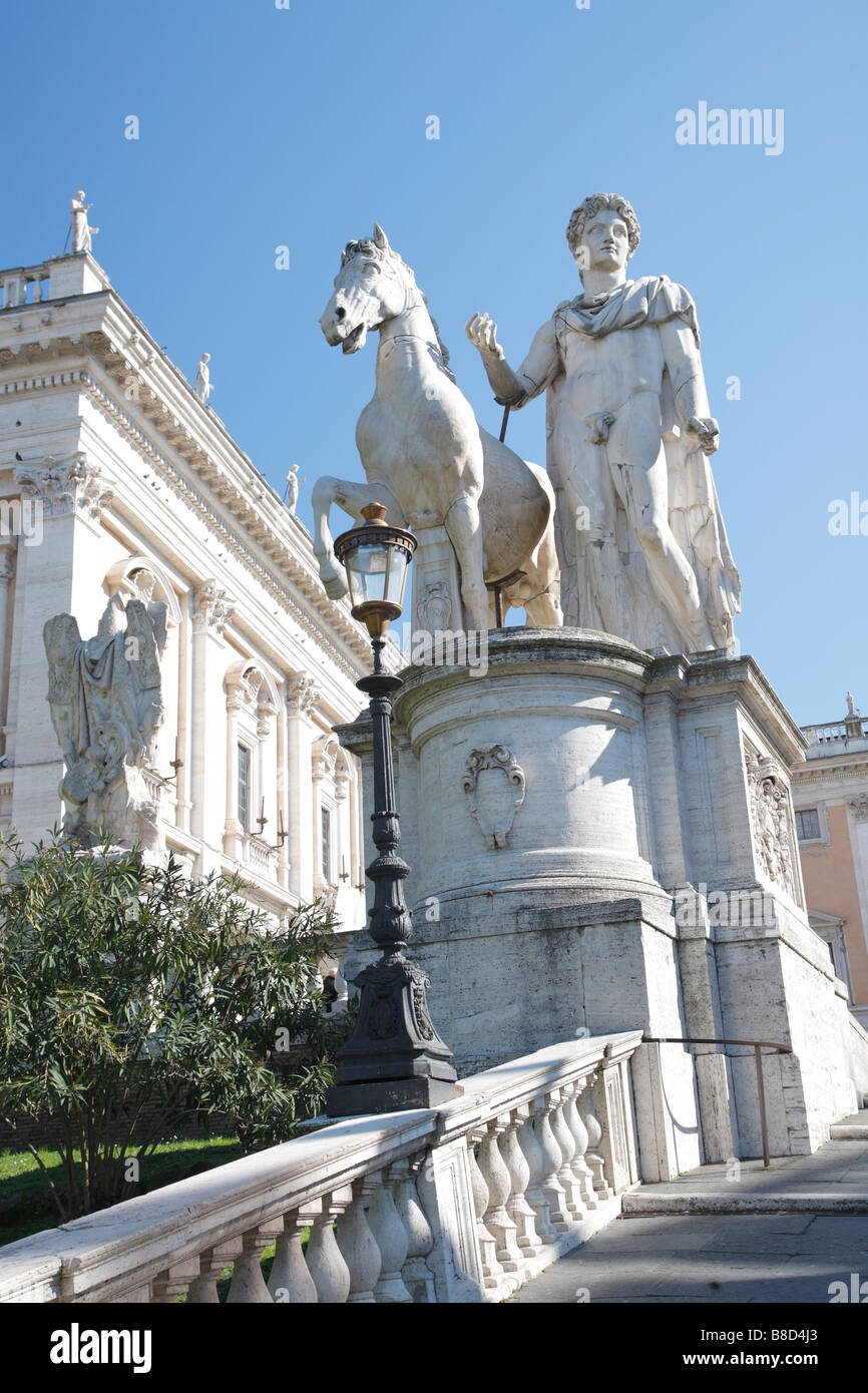 Statue of Castor, Piazza Campidoglio, Rome, Italy Stock Photo - Alamy