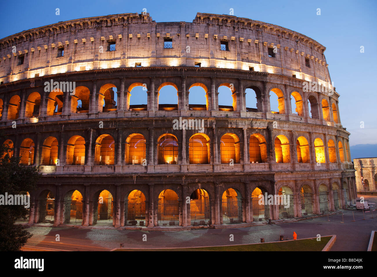 Colosseum at night, Rome, Italy Stock Photo - Alamy