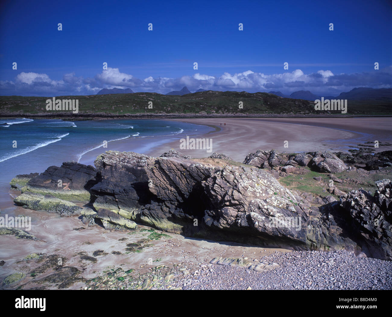 The mountains of Coigach from Achnahaird beach, Sutherland, Scotland ...